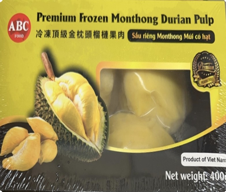 ABC - Premium Frozen Monthong Durian Pulp 400g – Fresh Food Market - Rooty Hill