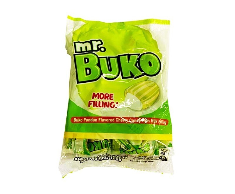Rebisco - Mr Buko, Buko Pandan Flavoured Chewy Candy with Milk Filling ...