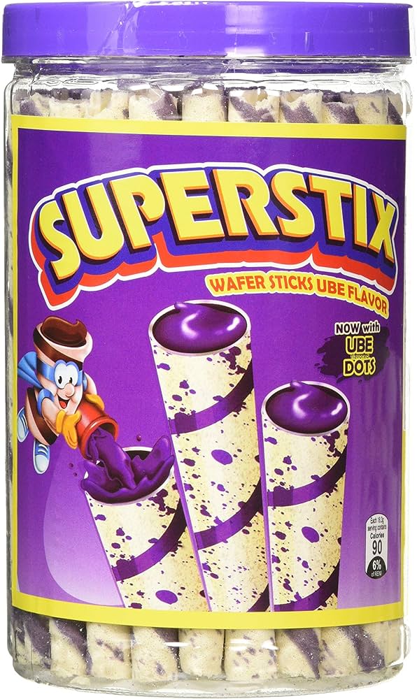 Superstix - Wafer Sticks Ube Flavour with super dots 330g – Fresh Food ...