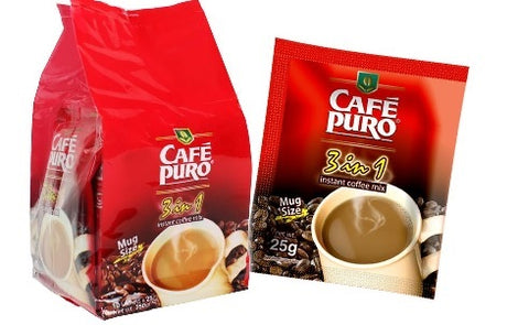 Cafe Puro - 3 in 1 Instant Coffee mix 10 x 25g sachets – Fresh Food ...