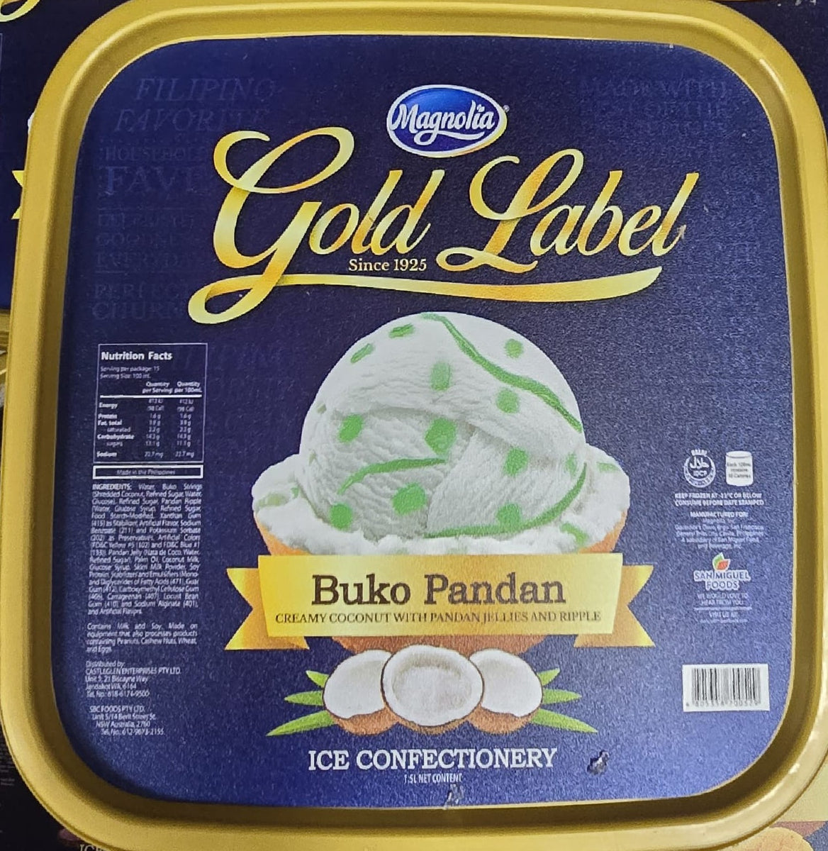 Magnolia - Buko Pandan 1.5L - Ice Cream – Fresh Food Market - Rooty Hill