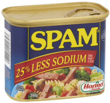 Spam 25% Less Sodium 340g – Fresh Food Market - Rooty Hill