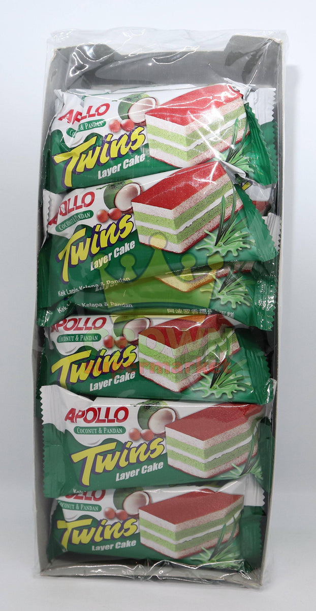Apollo - Coconut & Pandan Flavour Layer Cake 36g x 12 – Fresh Food ...