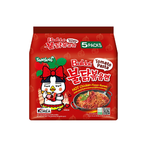 Samyang - Buldak Curry Tomato Pasta Hot Chicken Ramen 5x140g (Copy ...
