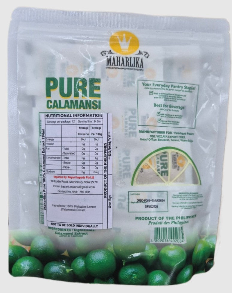 Maharlika - Frozen 100% Pure Calamansi Extract 294ml – Fresh Food ...