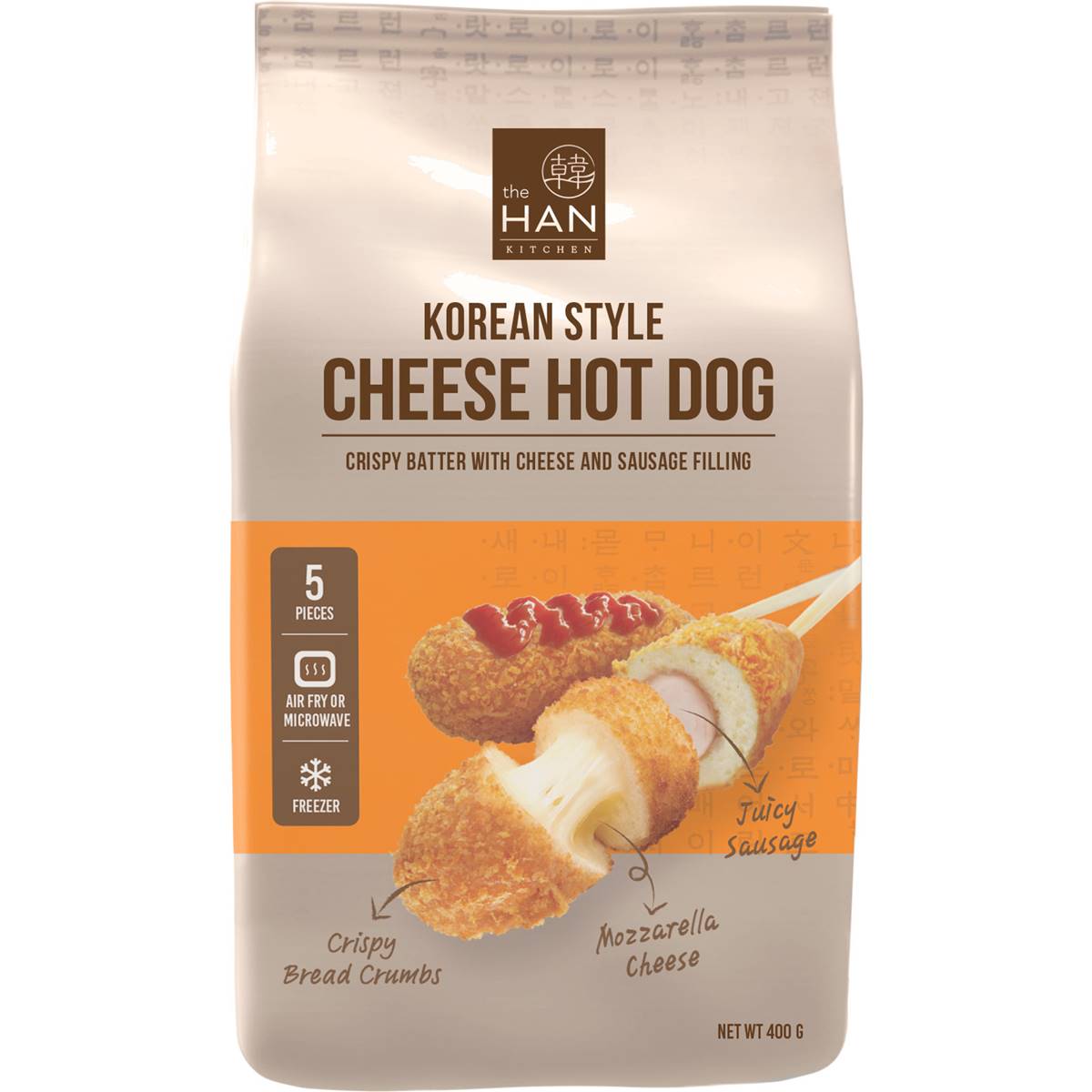 The Han Kitchen - Korean Style Cheese Hot Dog - Crispy batter with che ...