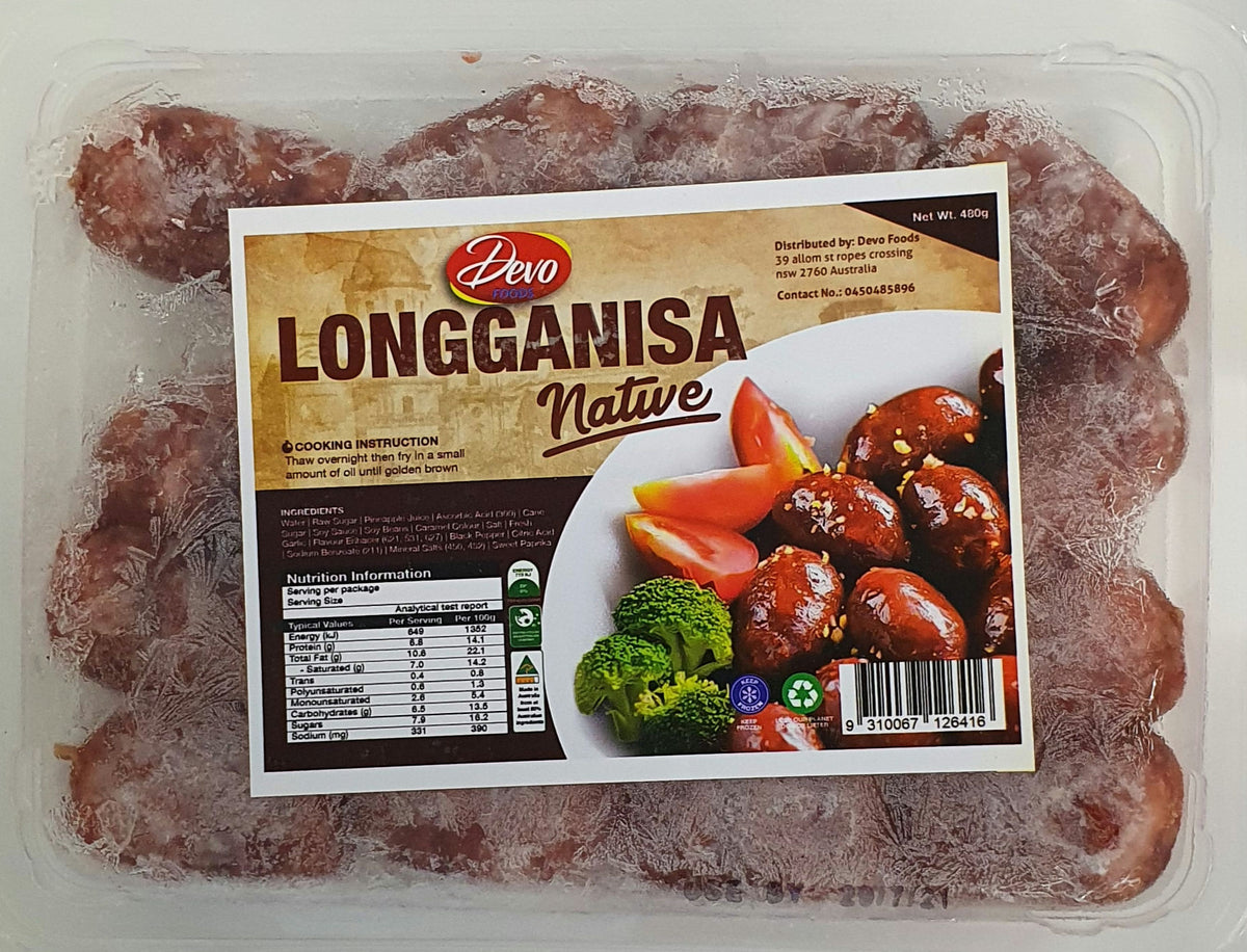 Devo Longganisa Native 480g - Longanisa – Fresh Food Market - Rooty Hill