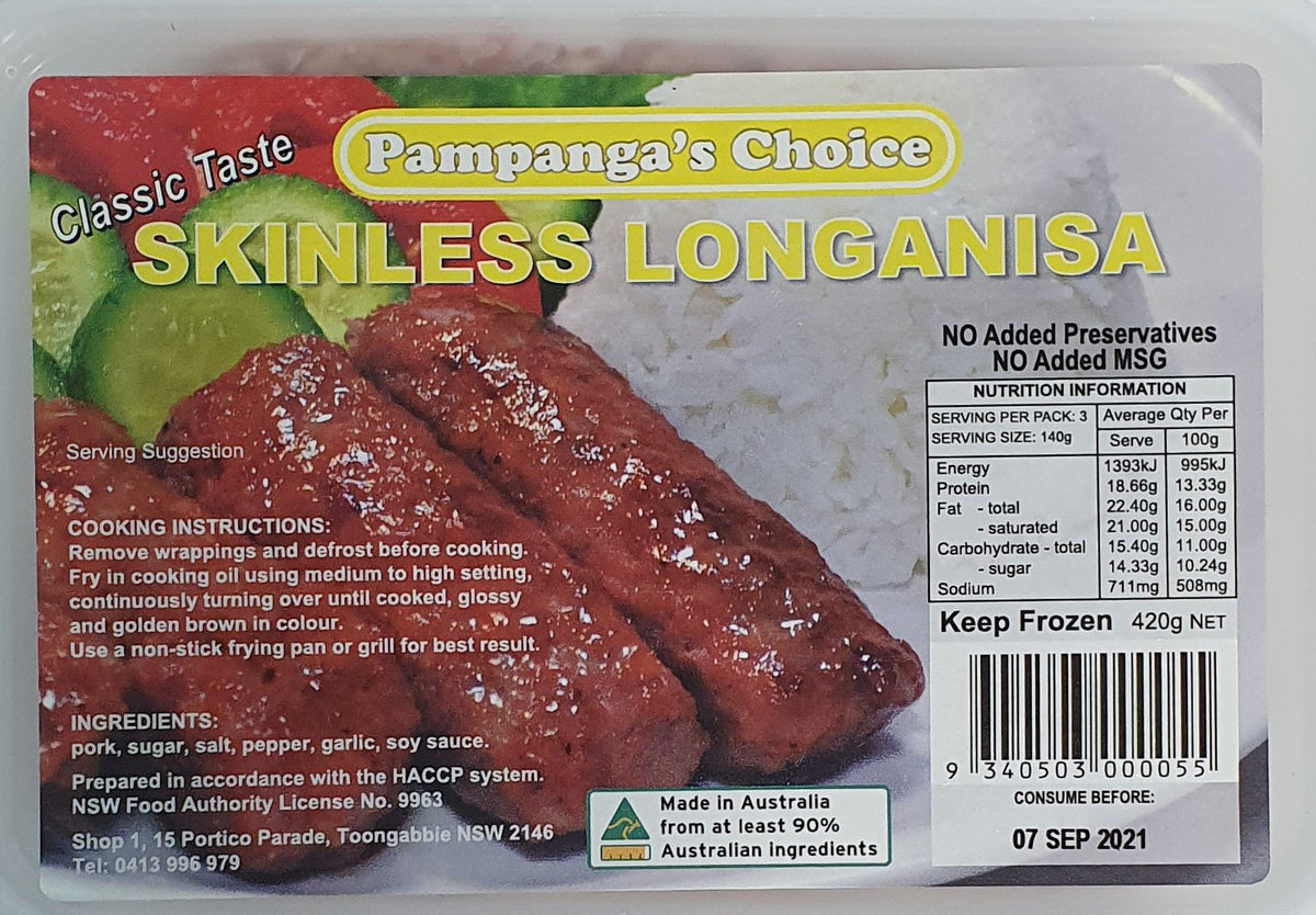 Pampanga's Choice - Skinless Longanisa 420g - Pampanga – Fresh Food ...