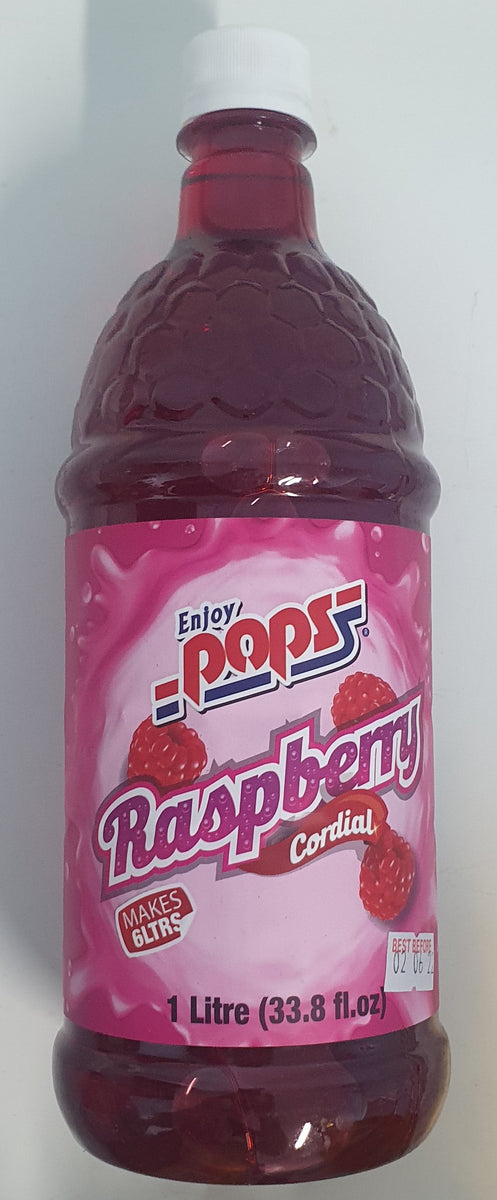 Pops - Raspberry Cordial 1L – Fresh Food Market - Rooty Hill