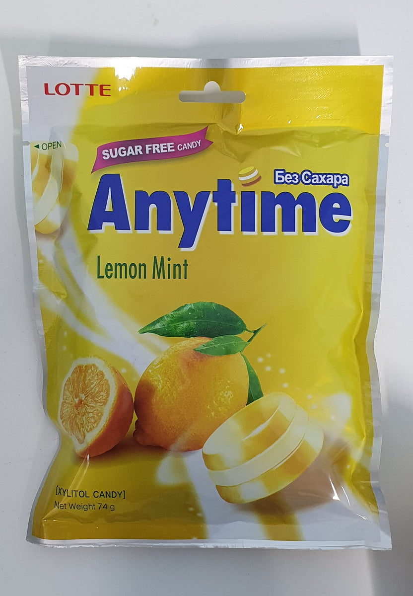 Lotte - Anytime Lemon Mint Sugar Free Candy 74g – Fresh Food Market ...
