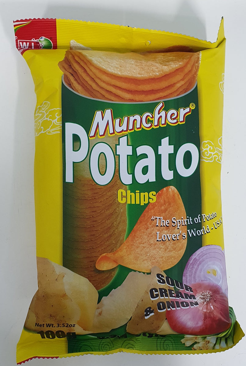 Muncher - Potato Chips Sour Cream & Onion 100g – Fresh Food Market ...