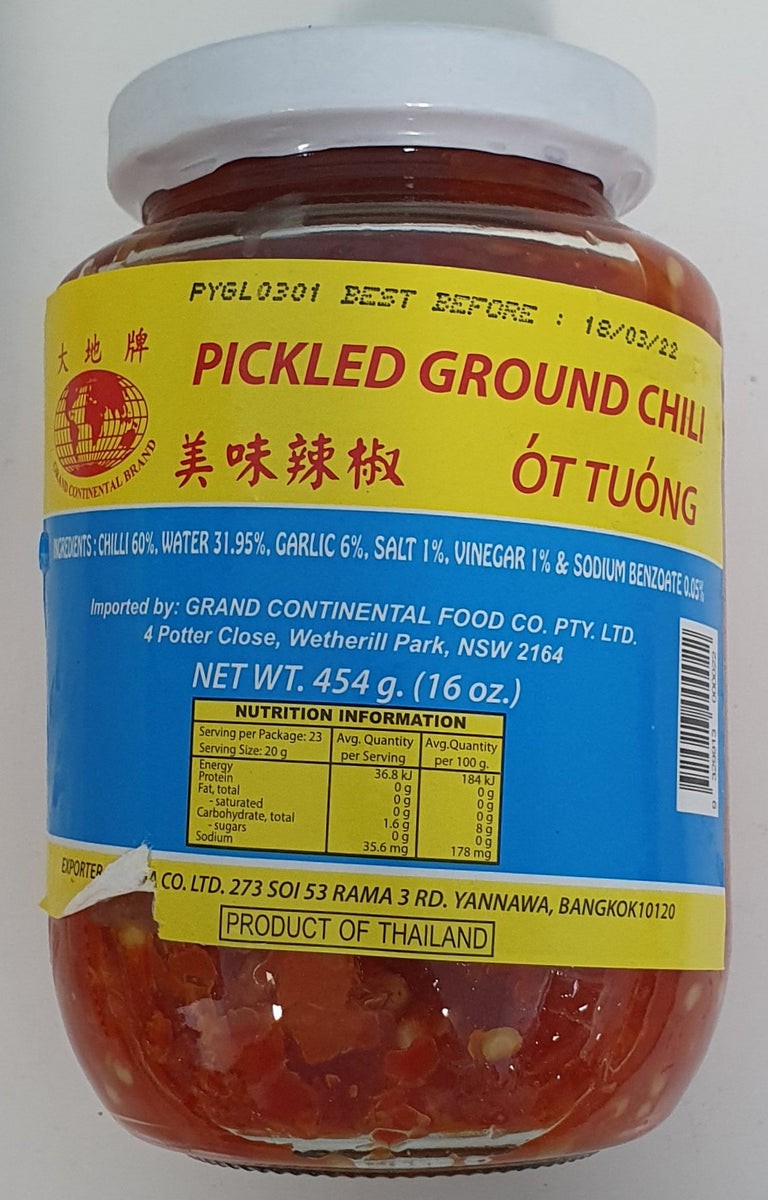 GCB - Pickled Ground Chilli 454g – Fresh Food Market - Rooty Hill
